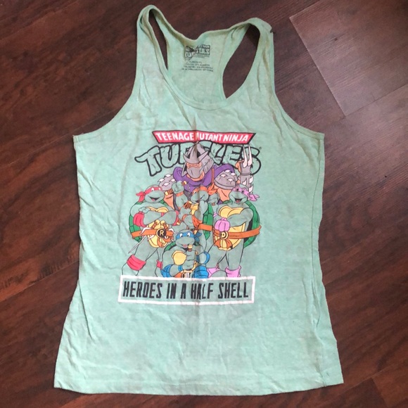 Tops | Tmnt Teenage Mutant Ninja Turtles Green Tank Top | Poshmark